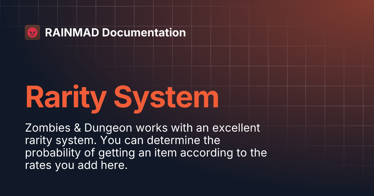 Rarity System | RAINMAD Documentation